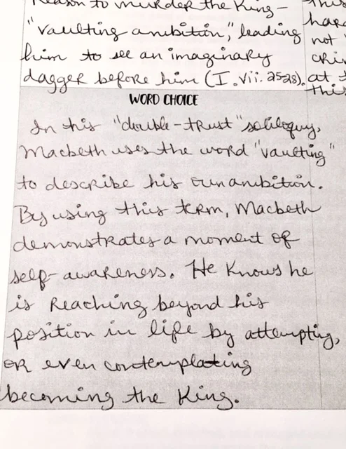 Commentary for Literary Analysis: Four Square Strategy for Success ...