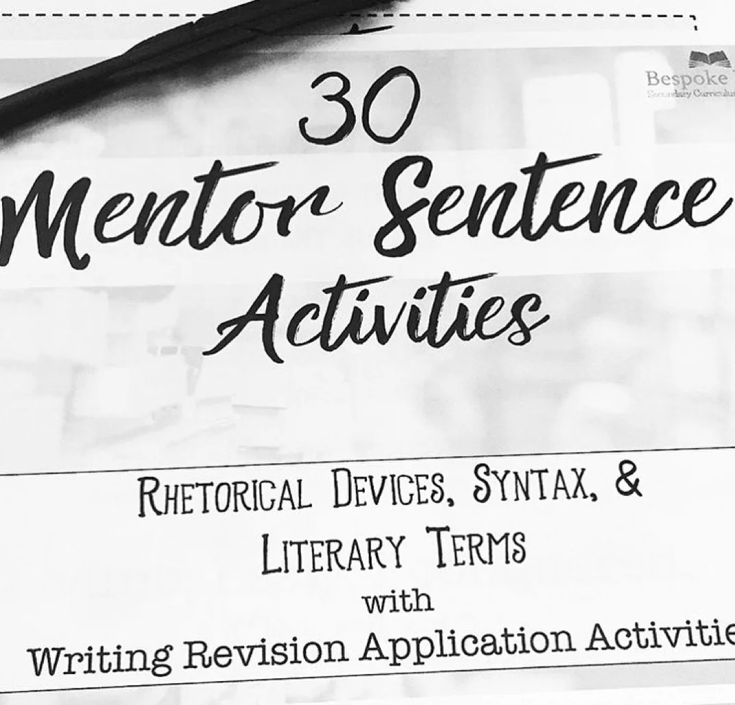 How to get Started with Mentor Sentences — Bespoke ELA: Essay Writing ...