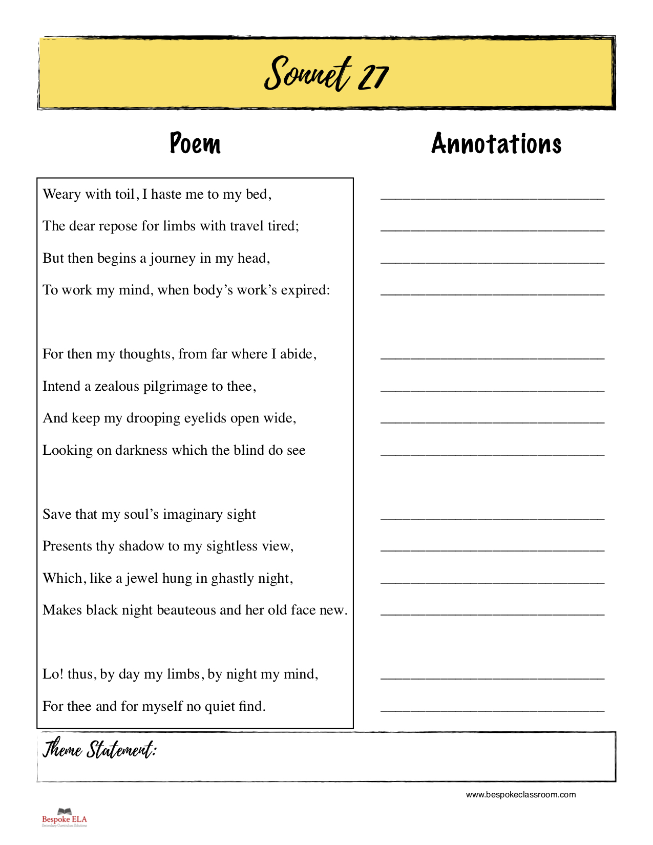 Shakespearean Sonnet