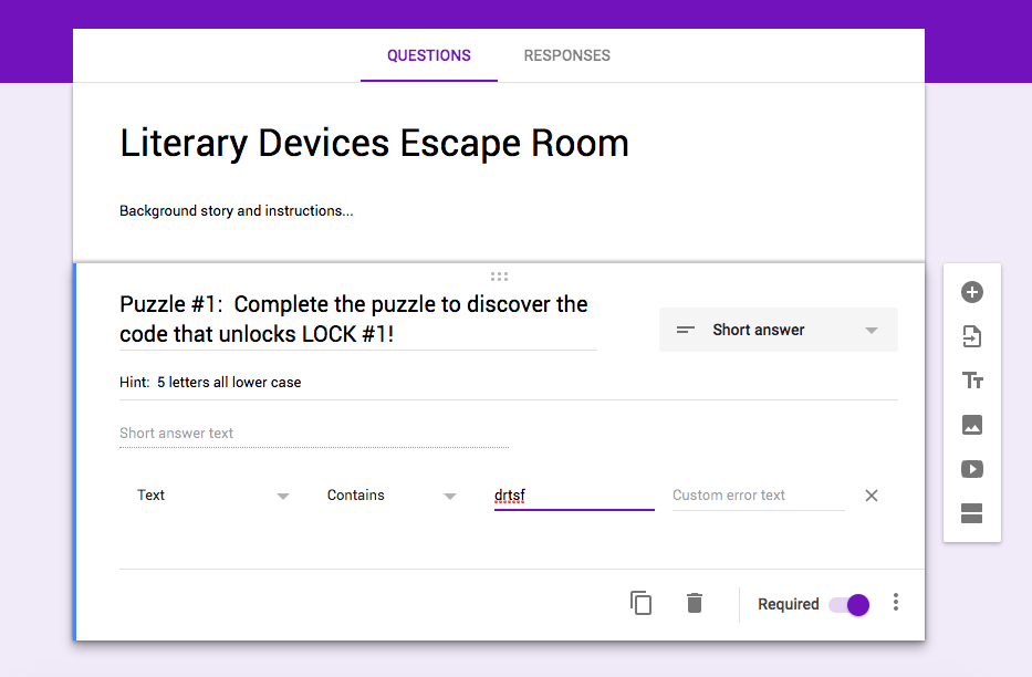 How to Build a Digital Escape Room Using Google Forms — Bespoke ELA ...