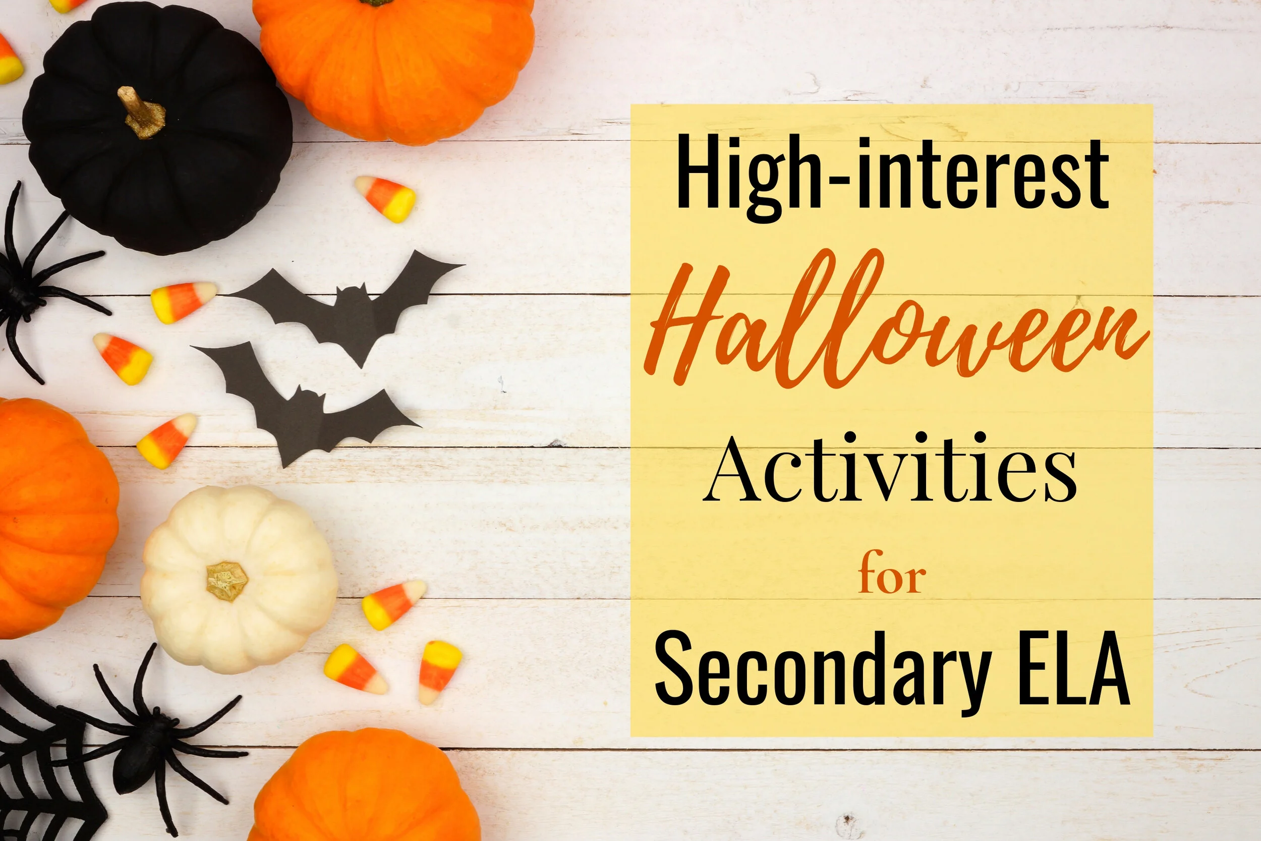 High-interest Halloween Lesson Plans and Activities for Secondary ELA ...