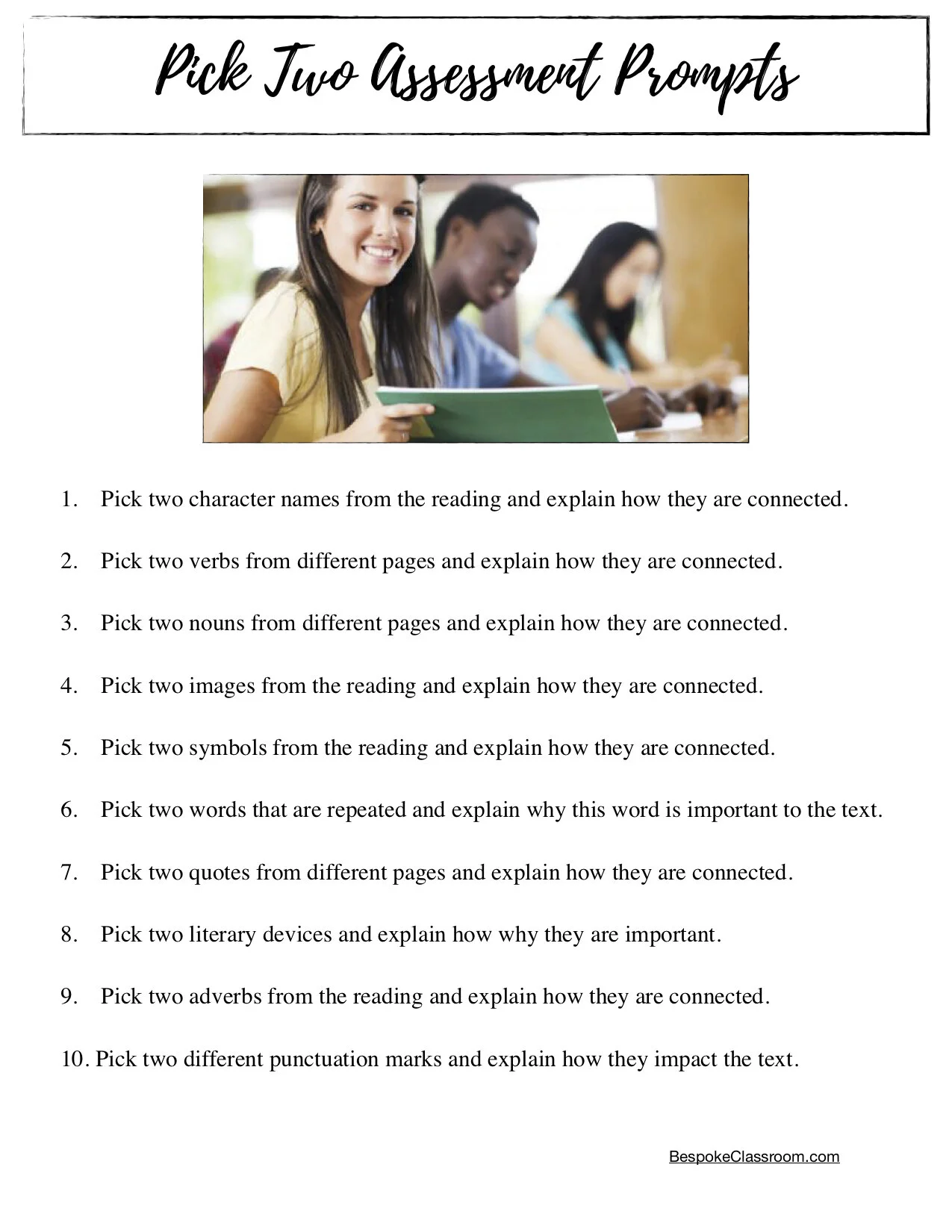 The Pick Two Assessment: A Quick and Effective Assessment Strategy for ...