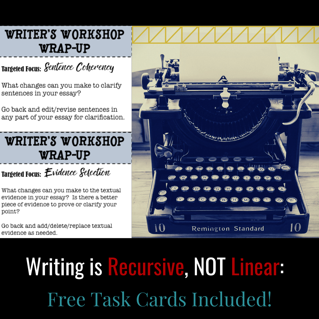 Writing Is Recursive NOT Linear Free Task Cards Included Bespoke writing-is-recursive-not-linear-free-task-cards-included-bespoke