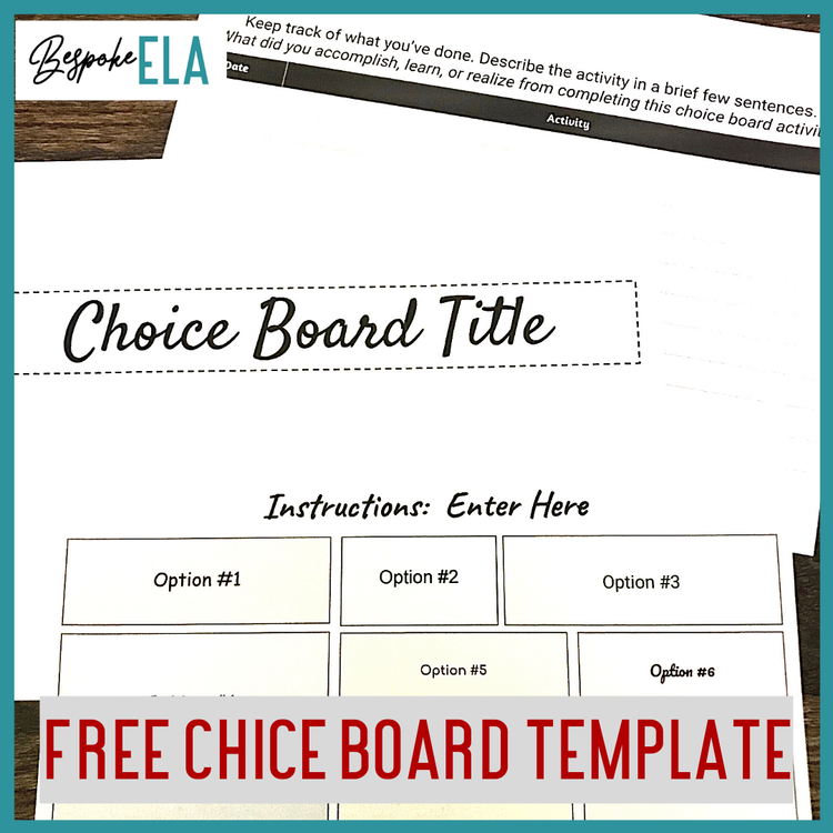 How to Make a Choice Board for Projects and Assignments Using Google ...