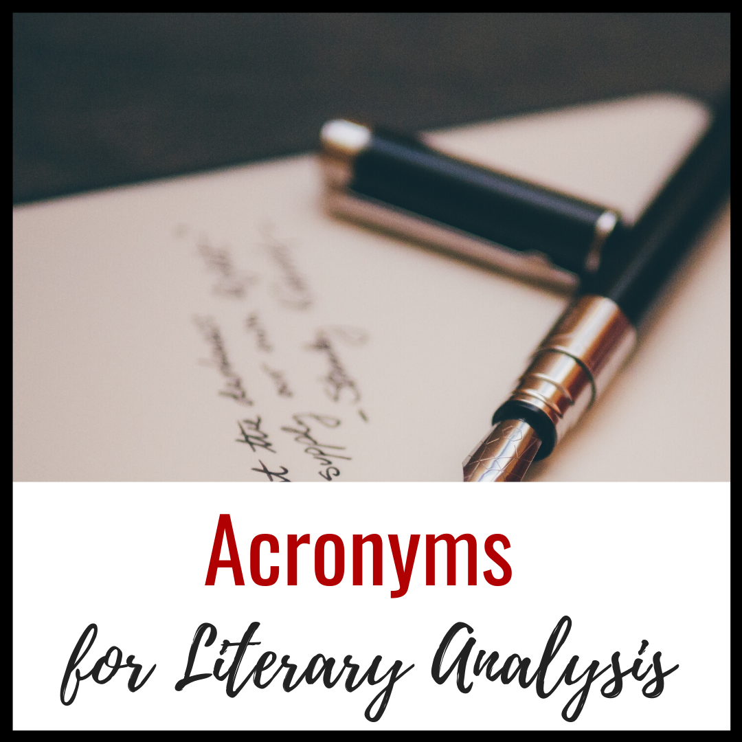 Acronyms for Literary Analysis to Facilitate the Writing Process and ...