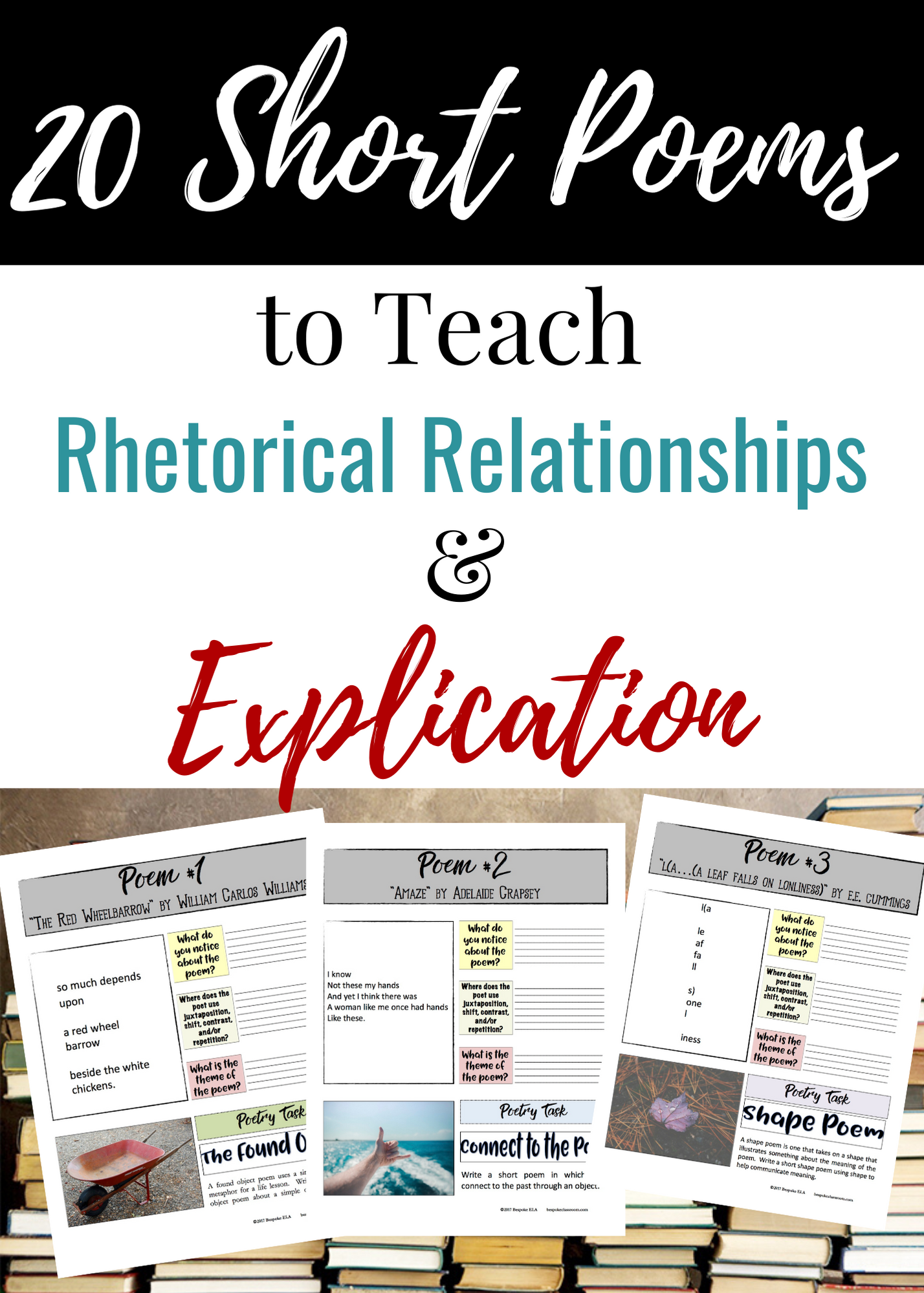 Poetry for Writing Workshop in Grades 6-12: 10+ Devices & Poems to ...