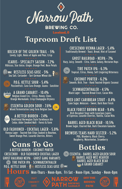 Draft List — Narrow Path Brewing Co.