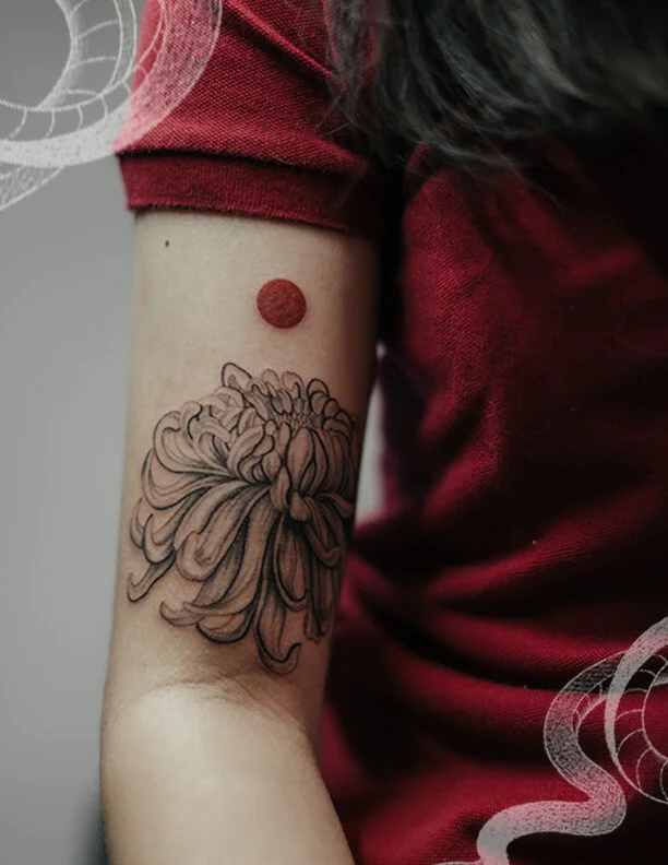 Jade Flower Tattoo
