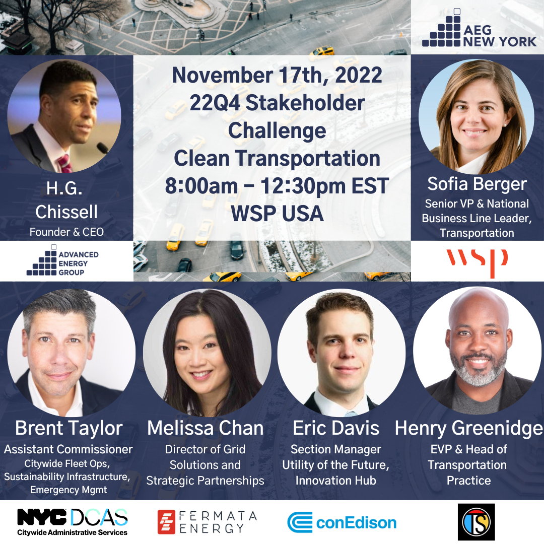 11.17.2022 AEG New York 22Q4 Stakeholder Challenge on Clean Transportation - Advanced Energy Group
