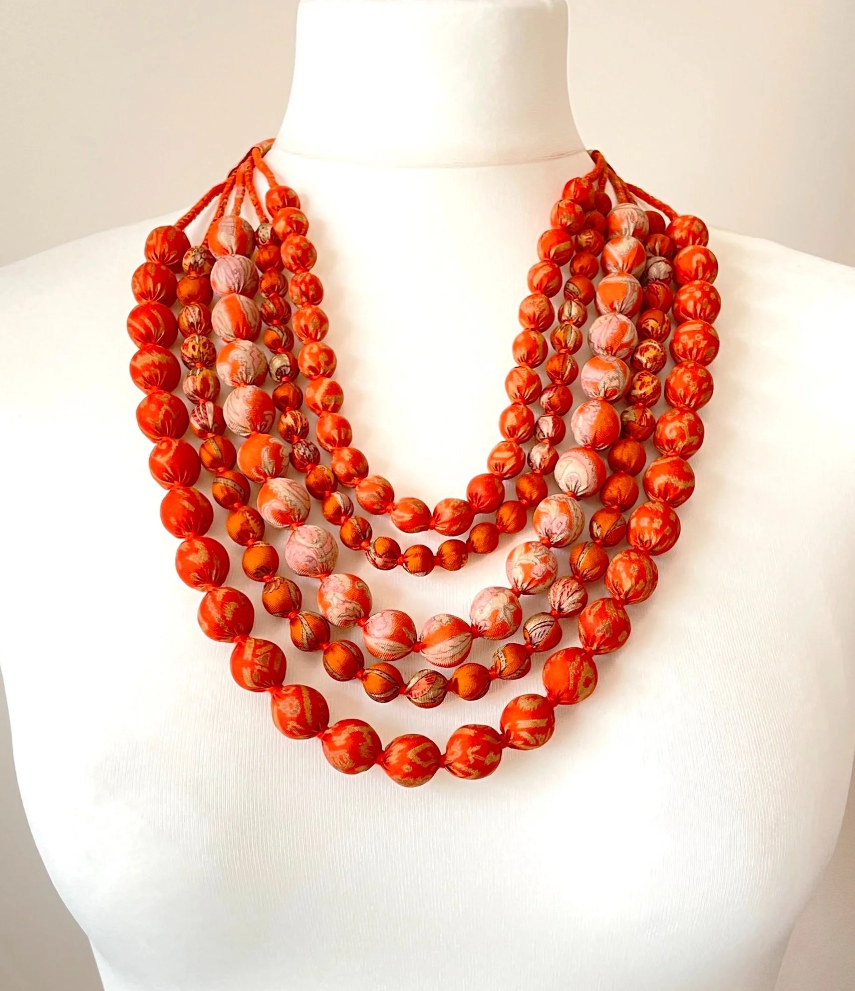 Upcycled Sari Necklace — Jewelled Buddha