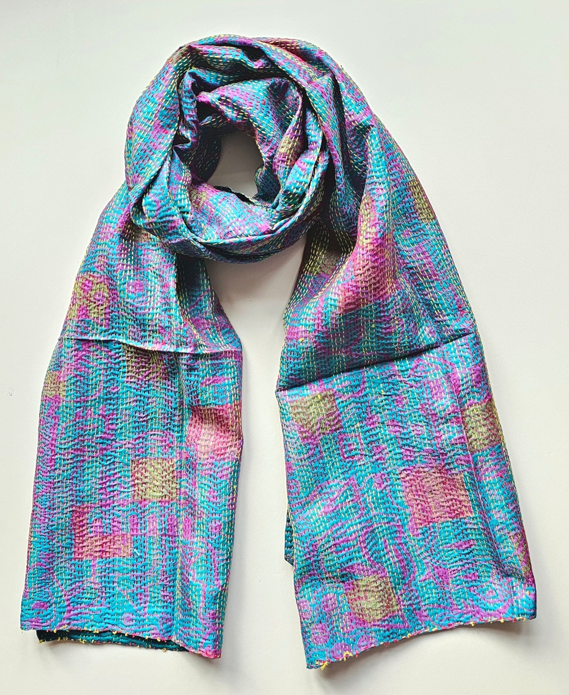 Upcycled Kantha Sari Scarves and Shawls — Jewelled Buddha — Jewelled Buddha