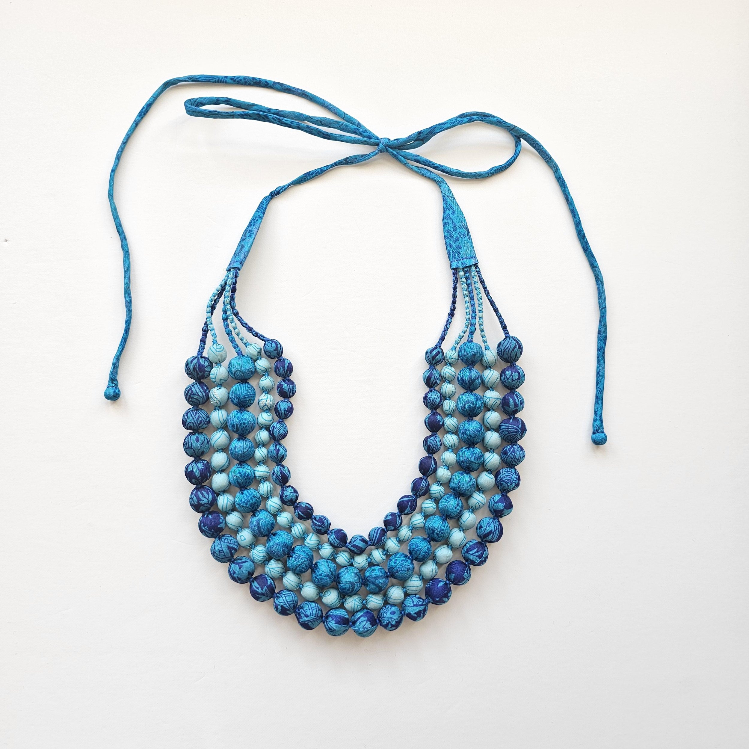 Upcycled Sari Necklace — Jewelled Buddha