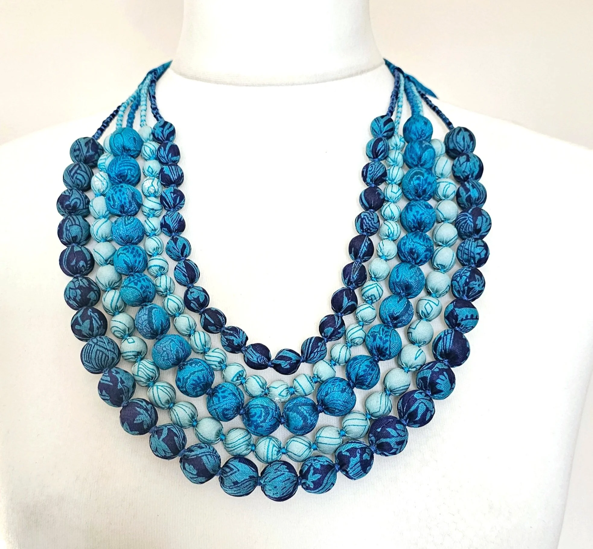 Upcycled Sari Necklace — Jewelled Buddha