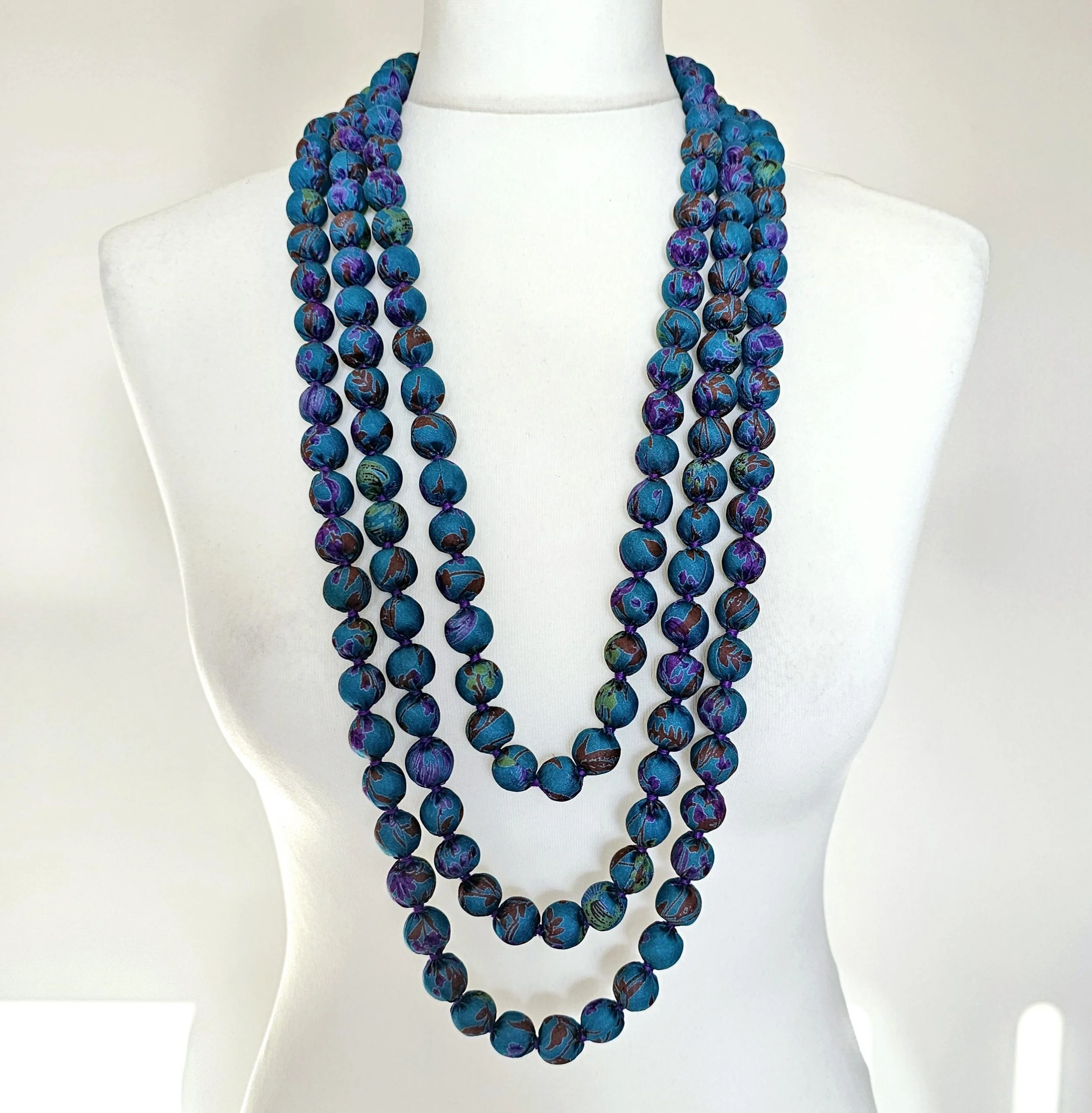 Upcycled Sari Necklace — Jewelled Buddha