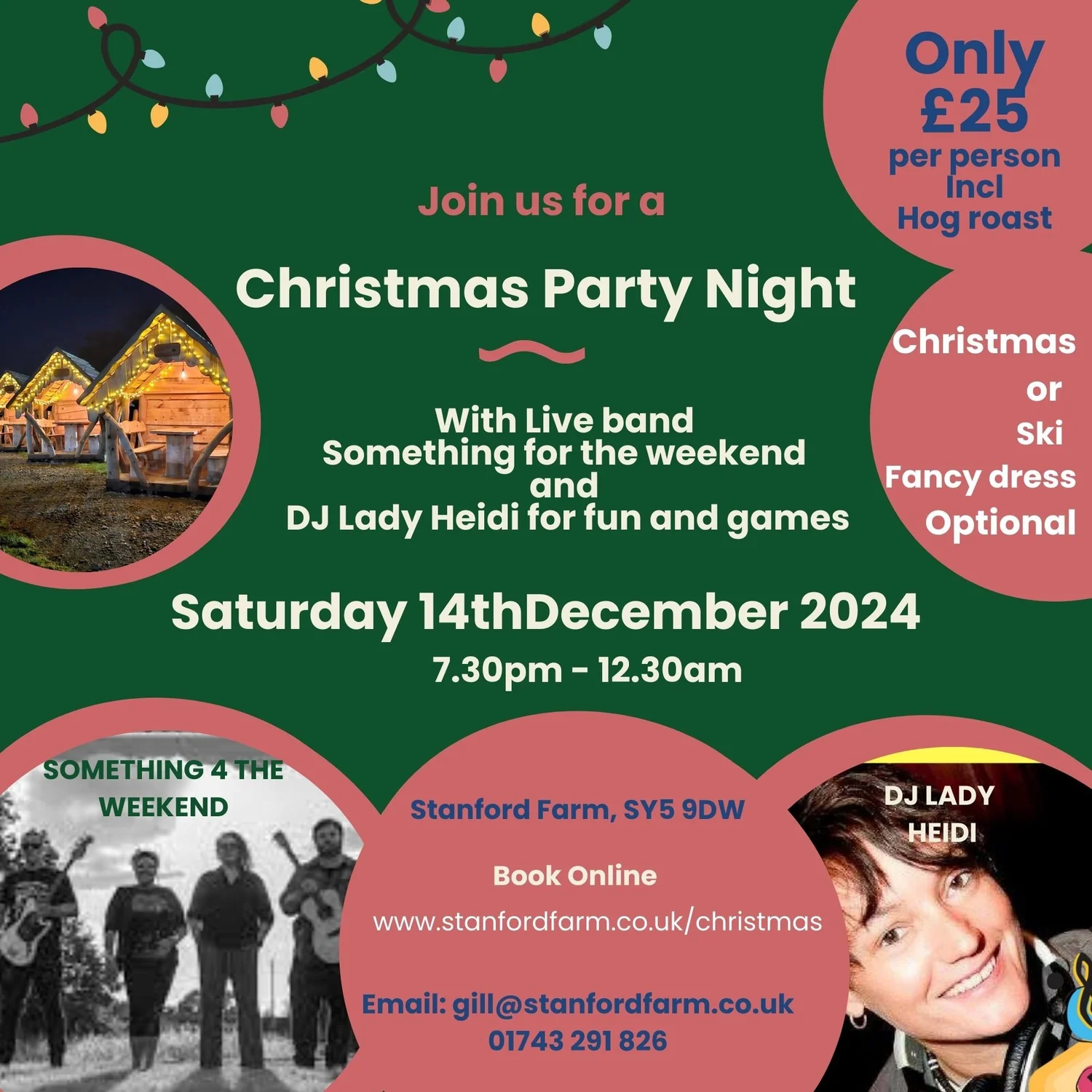 Christmas Party night in Shrewsbury Shropshire with live band at ...