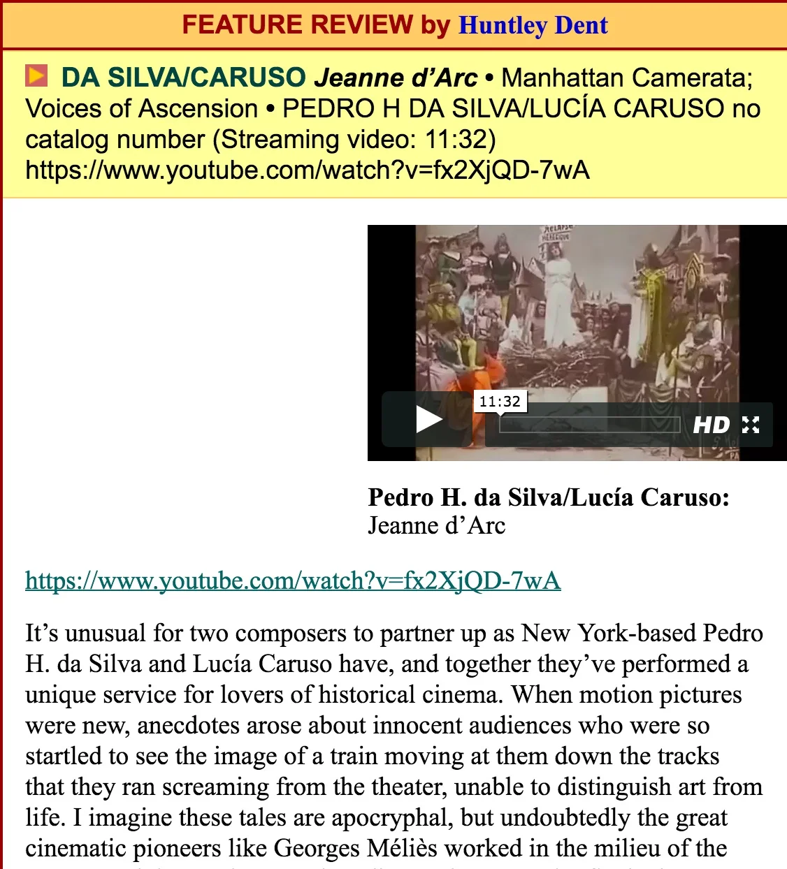 "Jeanne d'Arc" (Huntley Dent) — Lucía Caruso