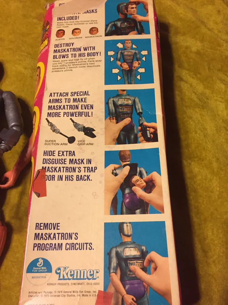 Maskatron action figure from the Six Million Dollar Man 1970s toy line ...