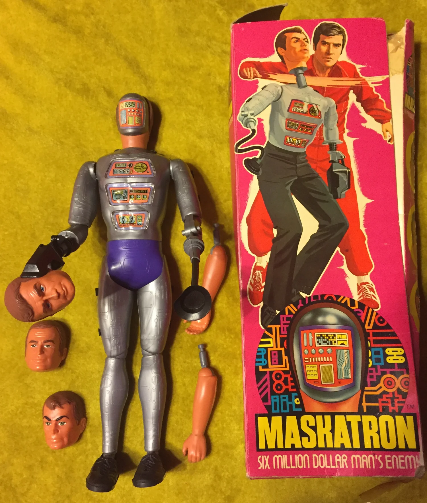 Maskatron action figure from the Six Million Dollar Man 1970s toy line ...