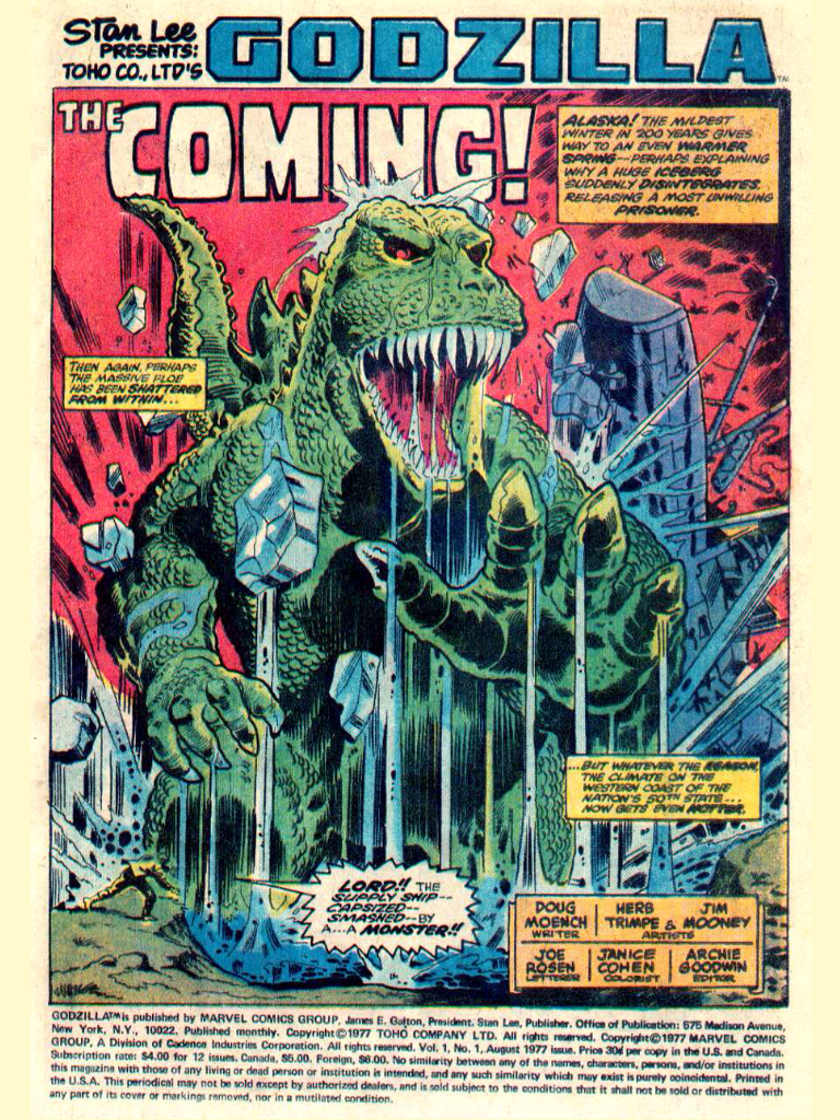 Godzilla Marvel Comics 1977 — When It Was Cool - Pop Culture, Comics ...