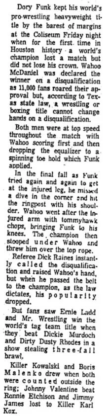 History of Wrestling - 1970 — When It Was Cool - Pop Culture, Comics ...