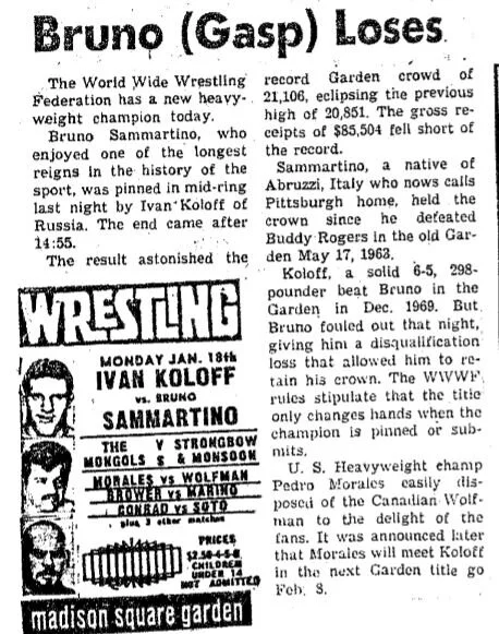 History of Wrestling - 1971 — When It Was Cool - Pop Culture, Comics ...