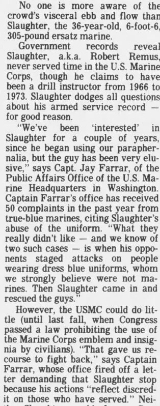 Sgt Slaughter in the Wrestling Observer Hall of Fame — When It Was Cool ...