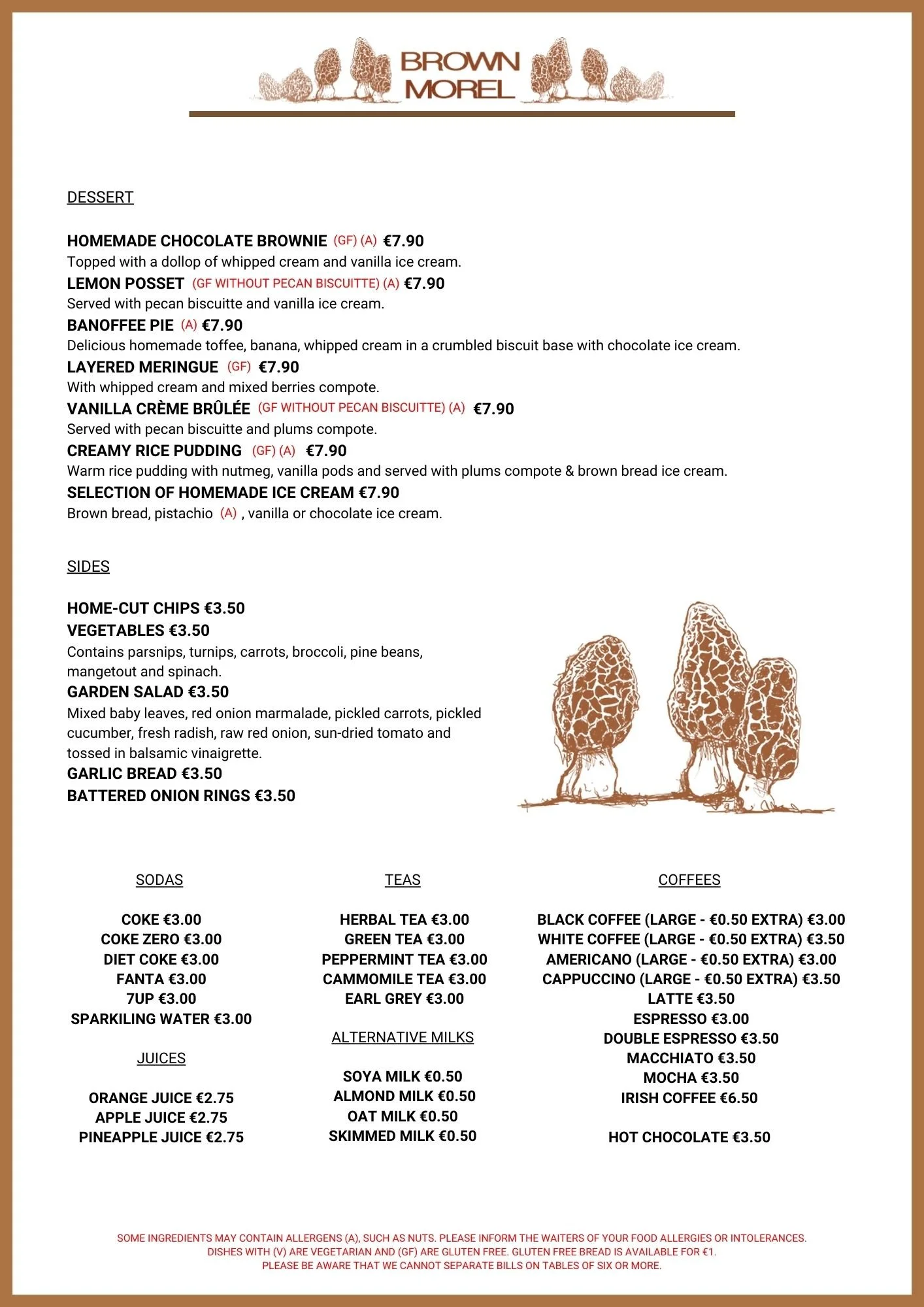 Á La Carte — The Brown Morel