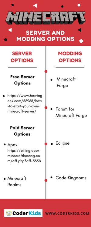 Minecraft Server and Modding Options | Coder Kids