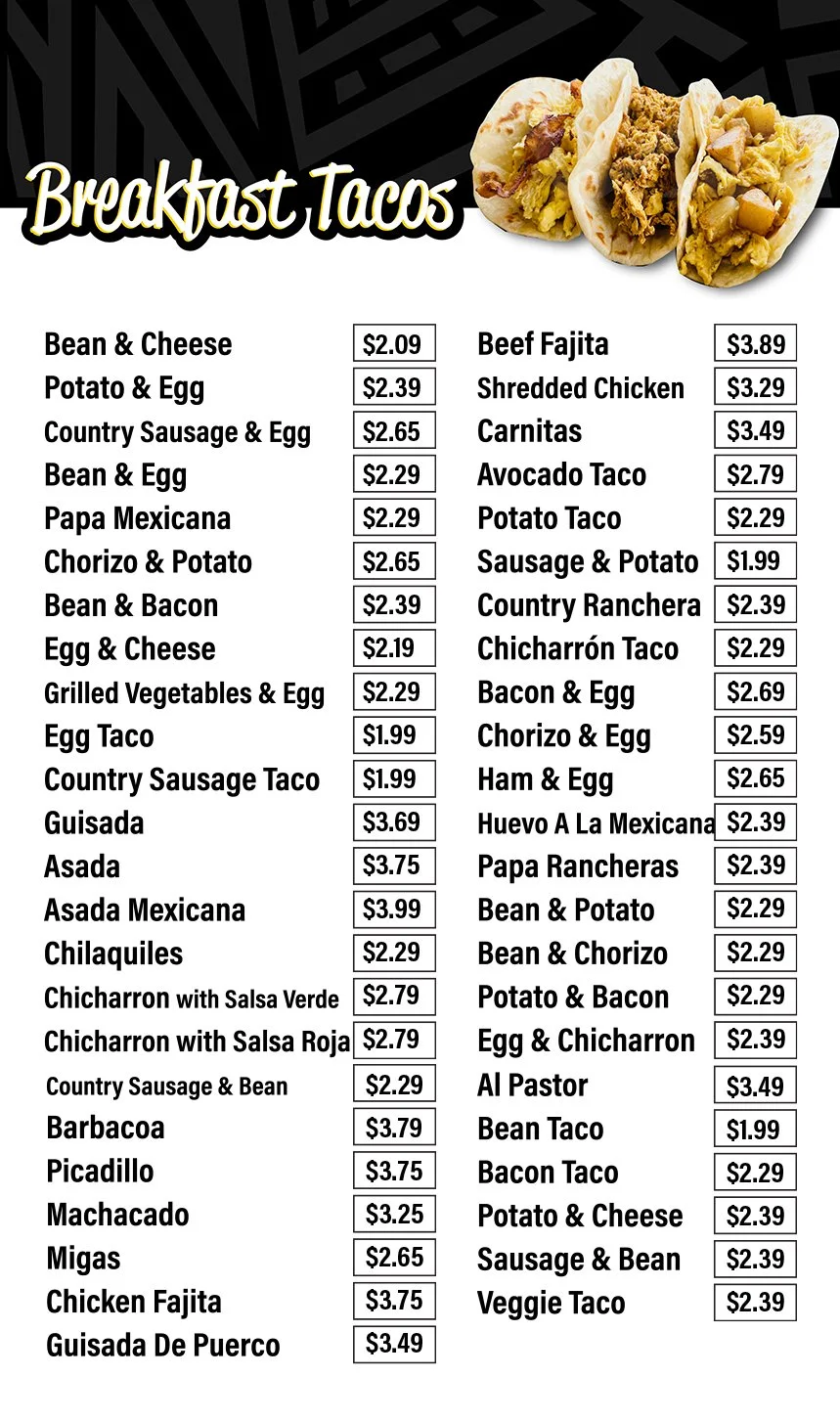 Our Menu — Wapo Taco