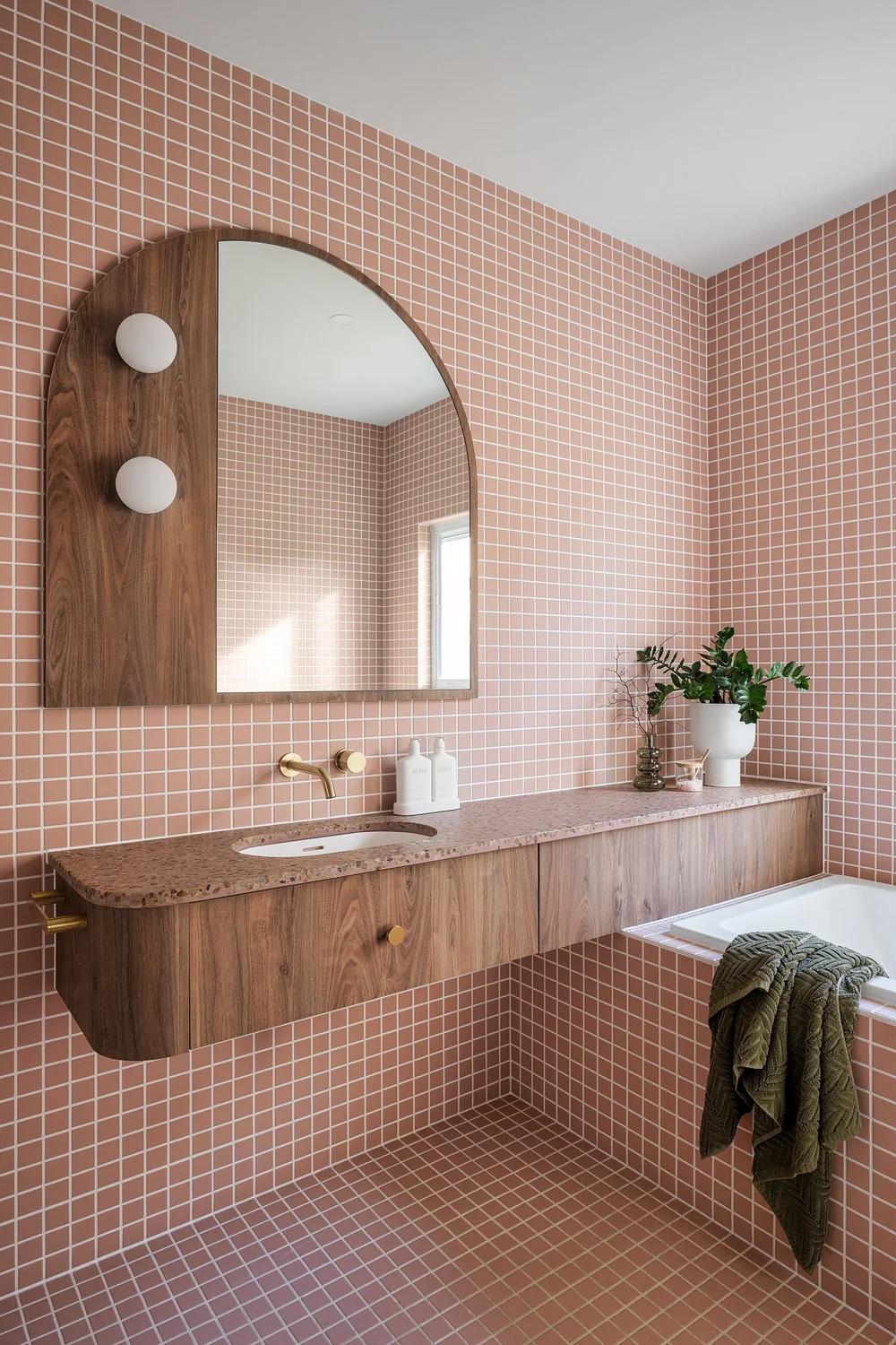 Pink Palm Springs-inspired bathroom — Adore Home Magazine