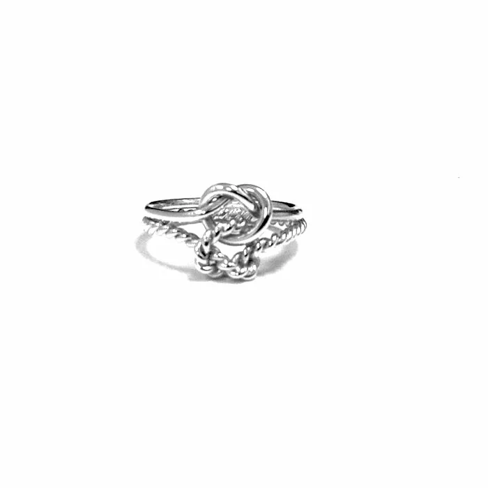 Promise Ring - Silver Rings - Celtic Knot Rings- Nautical Knot Ring ...