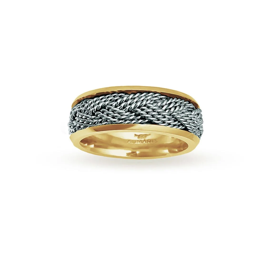 18k Two-Tone Platinum Turks Head Rings | Aumaris Handwoven Rings Gift ...