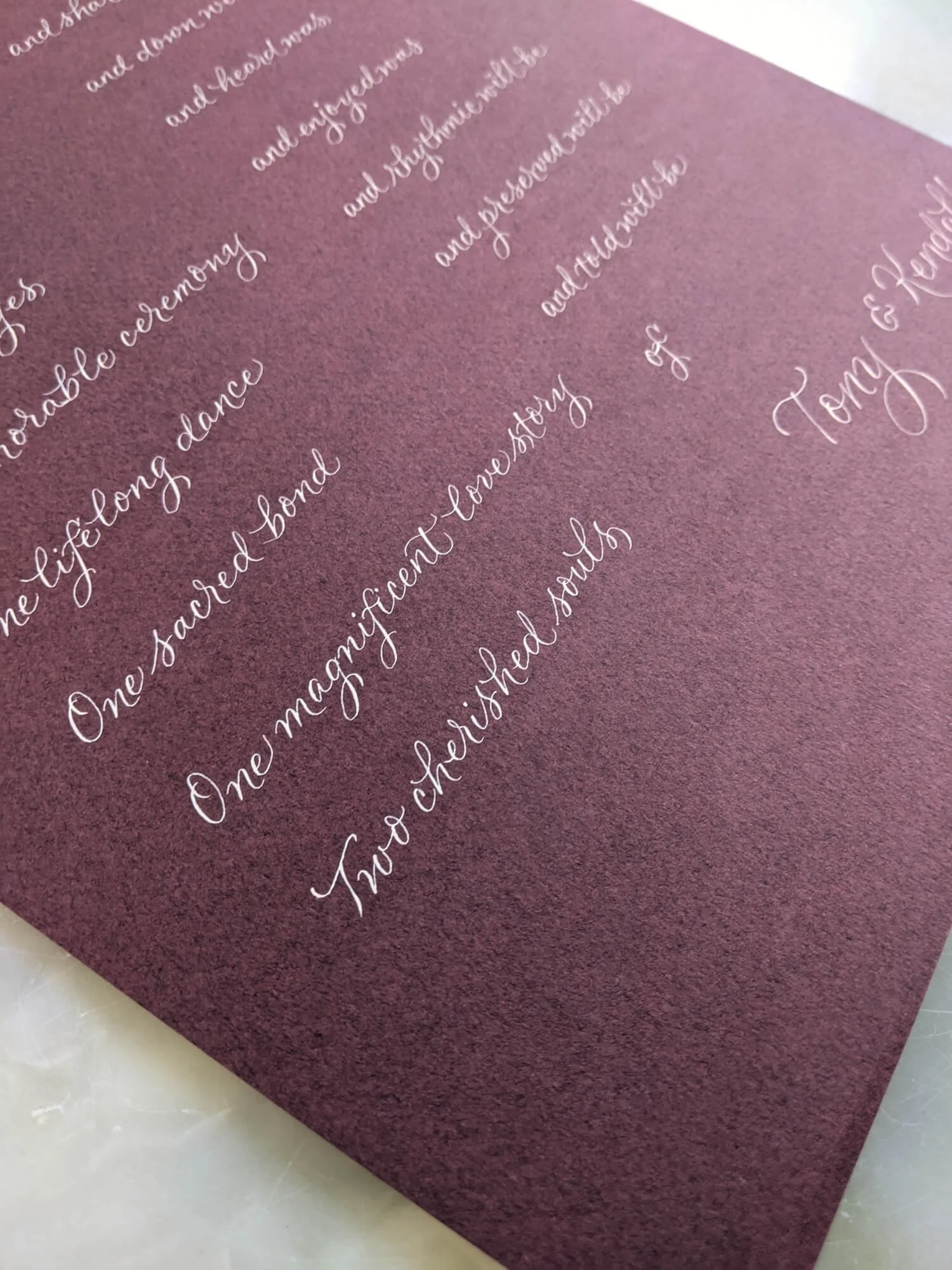 Calligraphy Wedding Vows & Love Letters — Flower City Letters