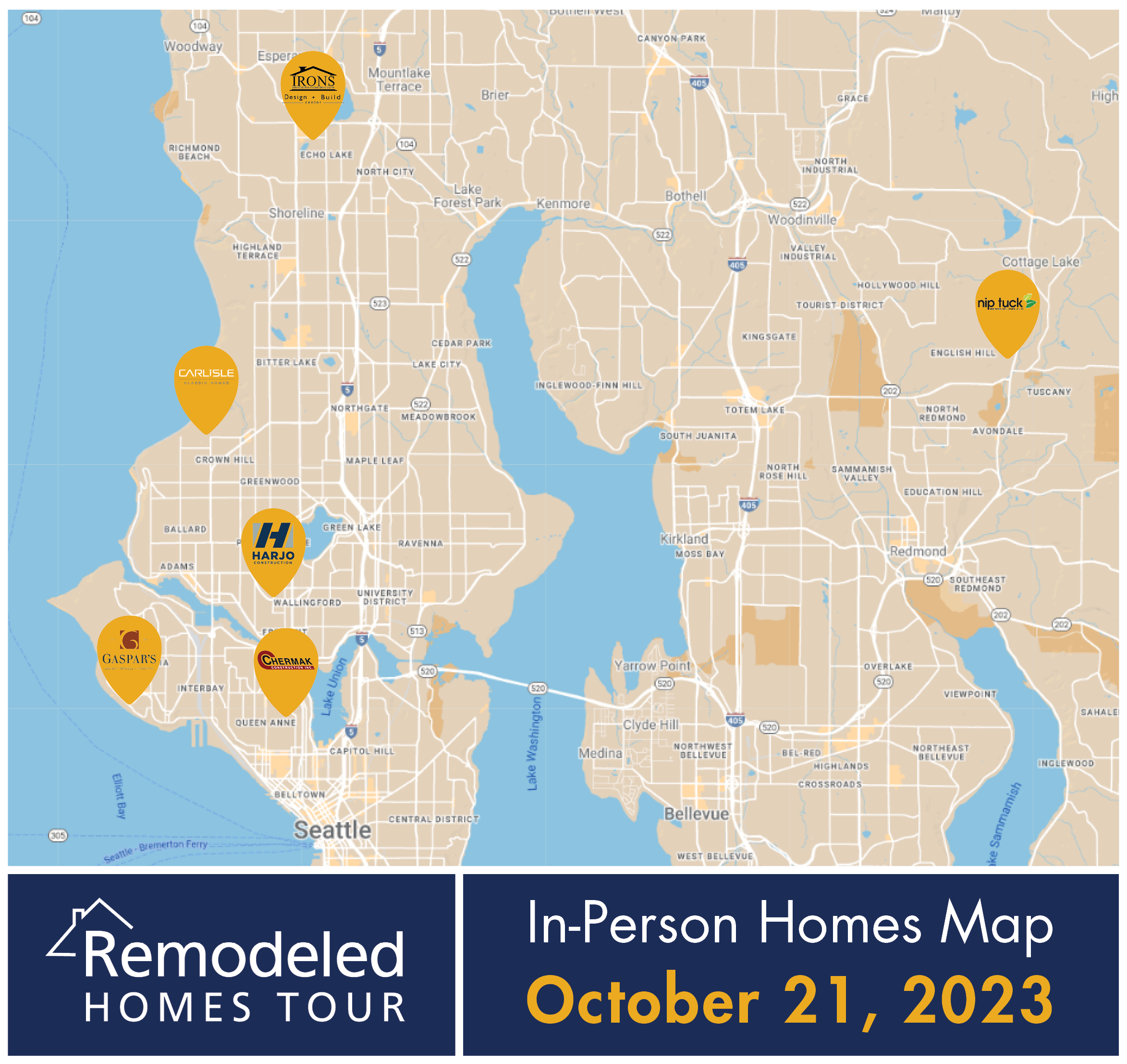 2023 Map — Remodeled Homes Tour