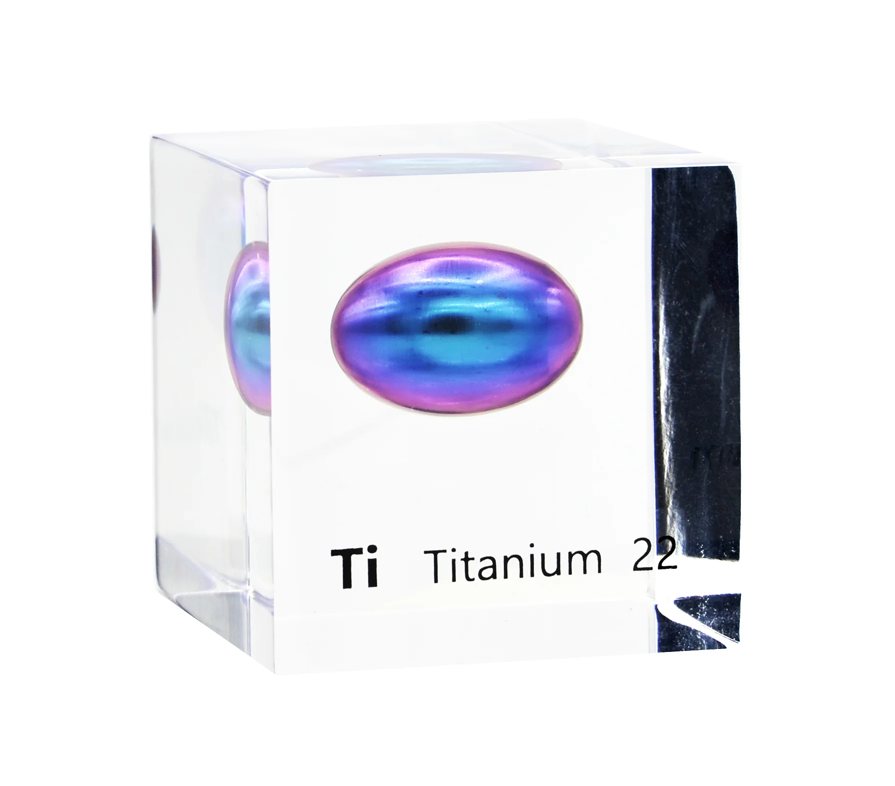 Titanium 50mm Lucite Cube — Luciteria