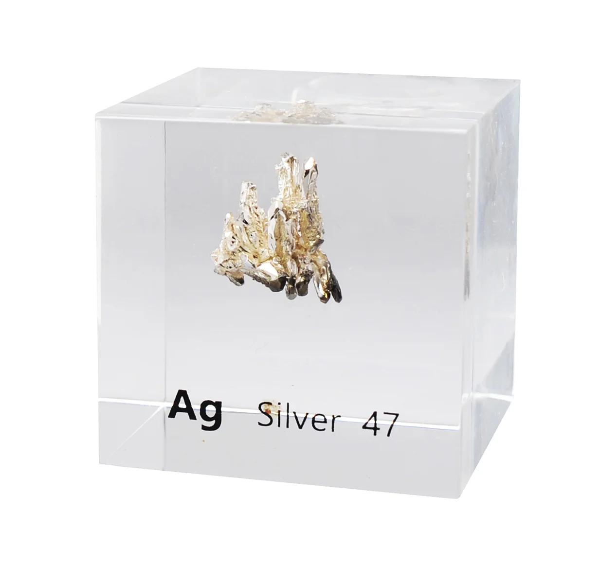 Silver 50mm Lucite Cube — Luciteria