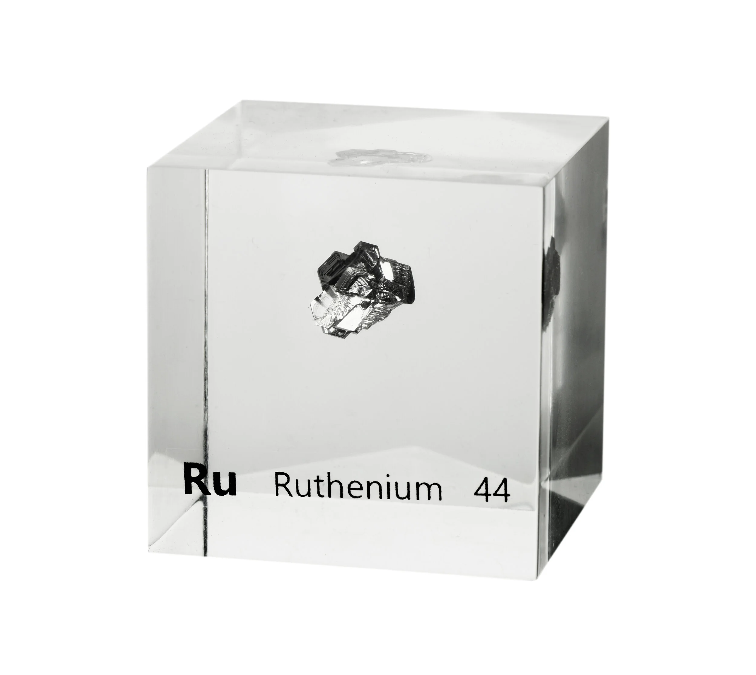 Ruthenium 50mm Lucite Cube — Luciteria