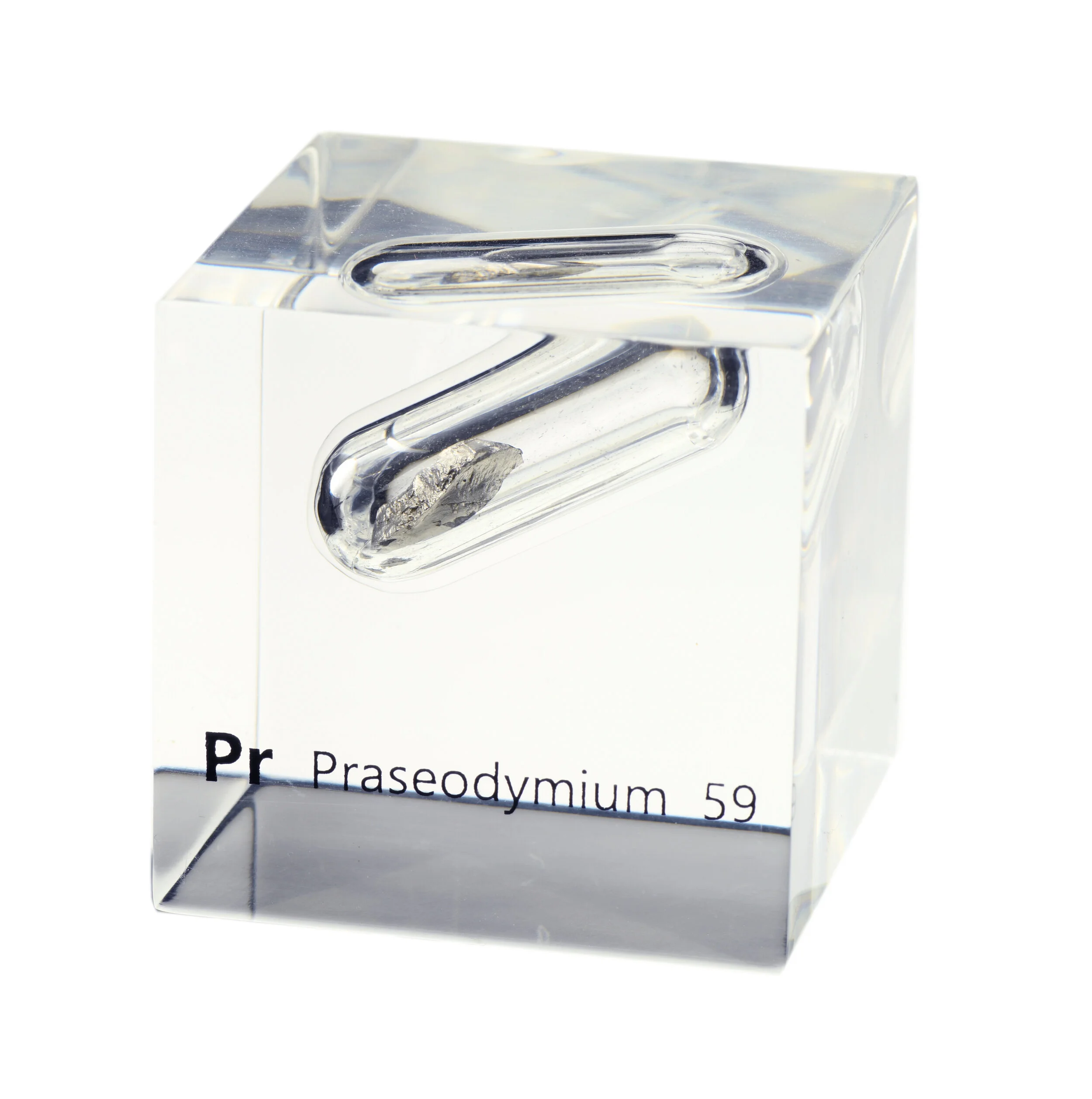 Praseodymium 50mm Lucite Cube — Luciteria