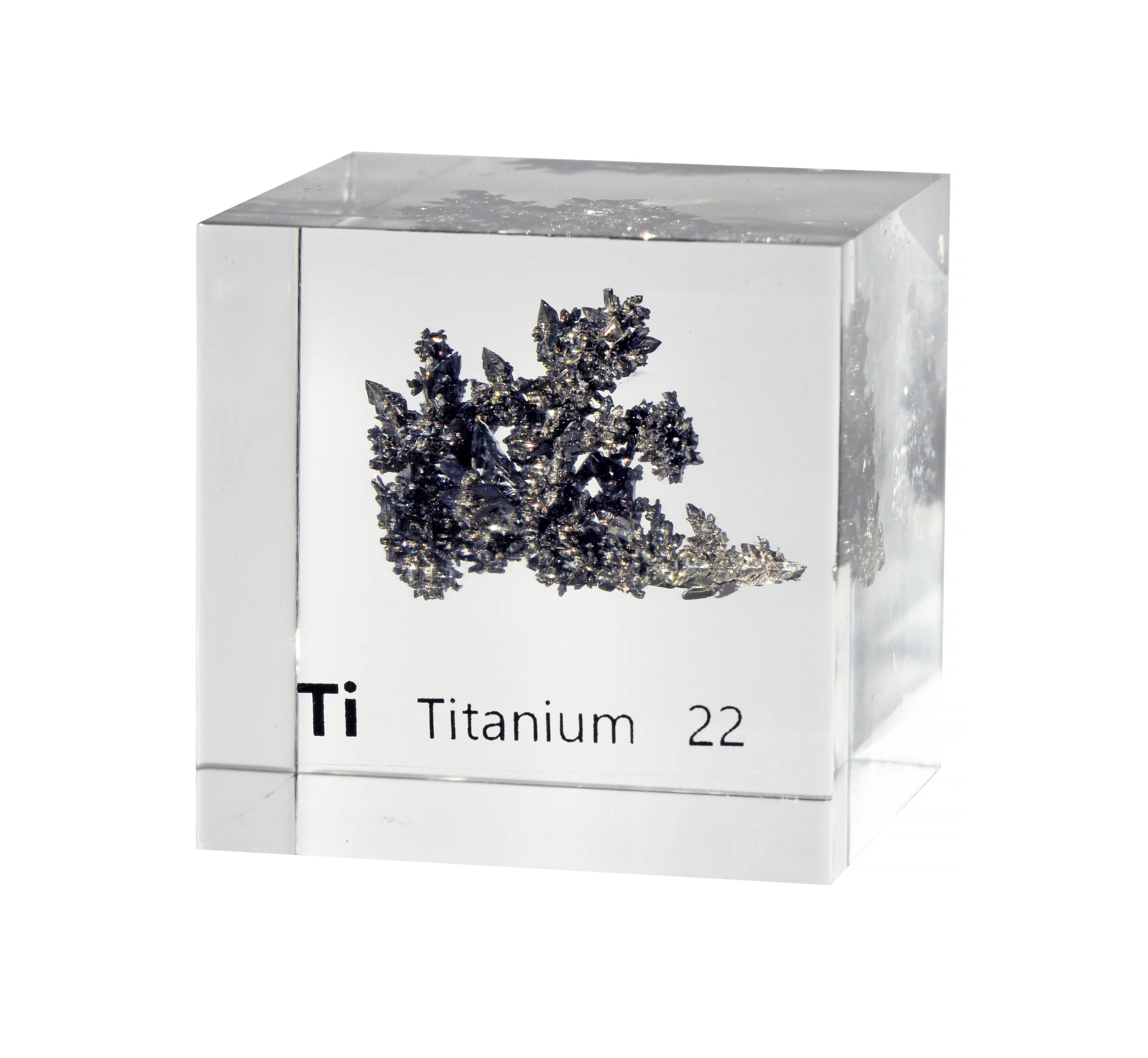 Titanium 50mm Lucite Cube — Luciteria