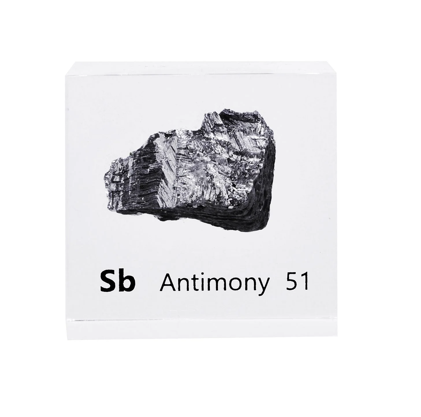 Antimony 50mm Lucite Cube — Luciteria