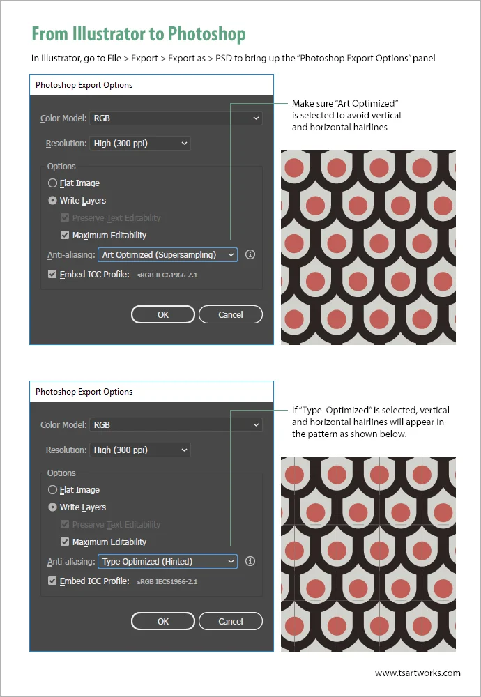 Fixing pattern lines in Illustrator — TS Artworks
