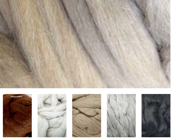 Alpaca, Silk Fibers to spin or felt - Fiber to Yarn