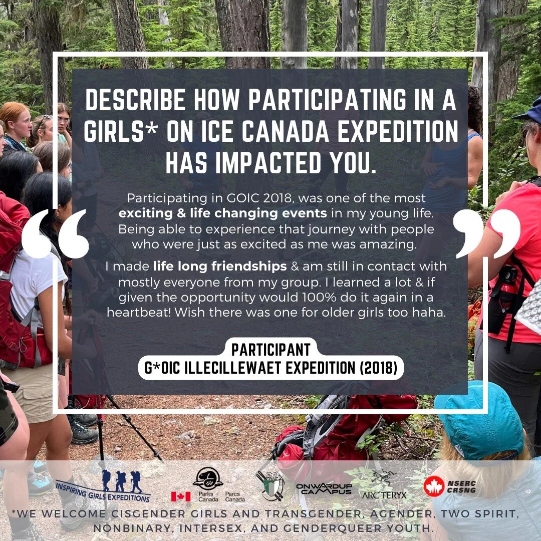 Girls on Ice Canada- Illecillewaet — Inspiring Girls Expeditions