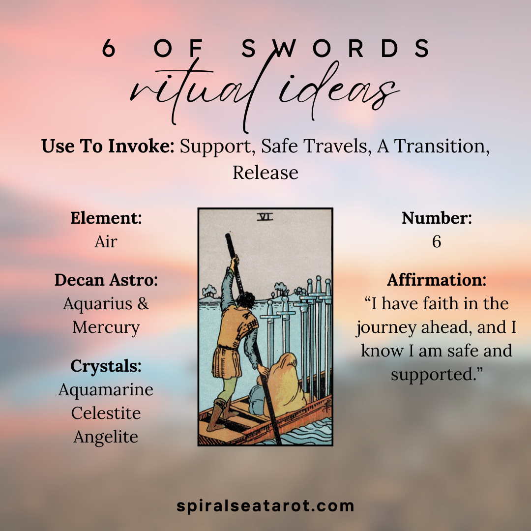 Making Magick with the 6 of Swords — Spiral Sea Tarot