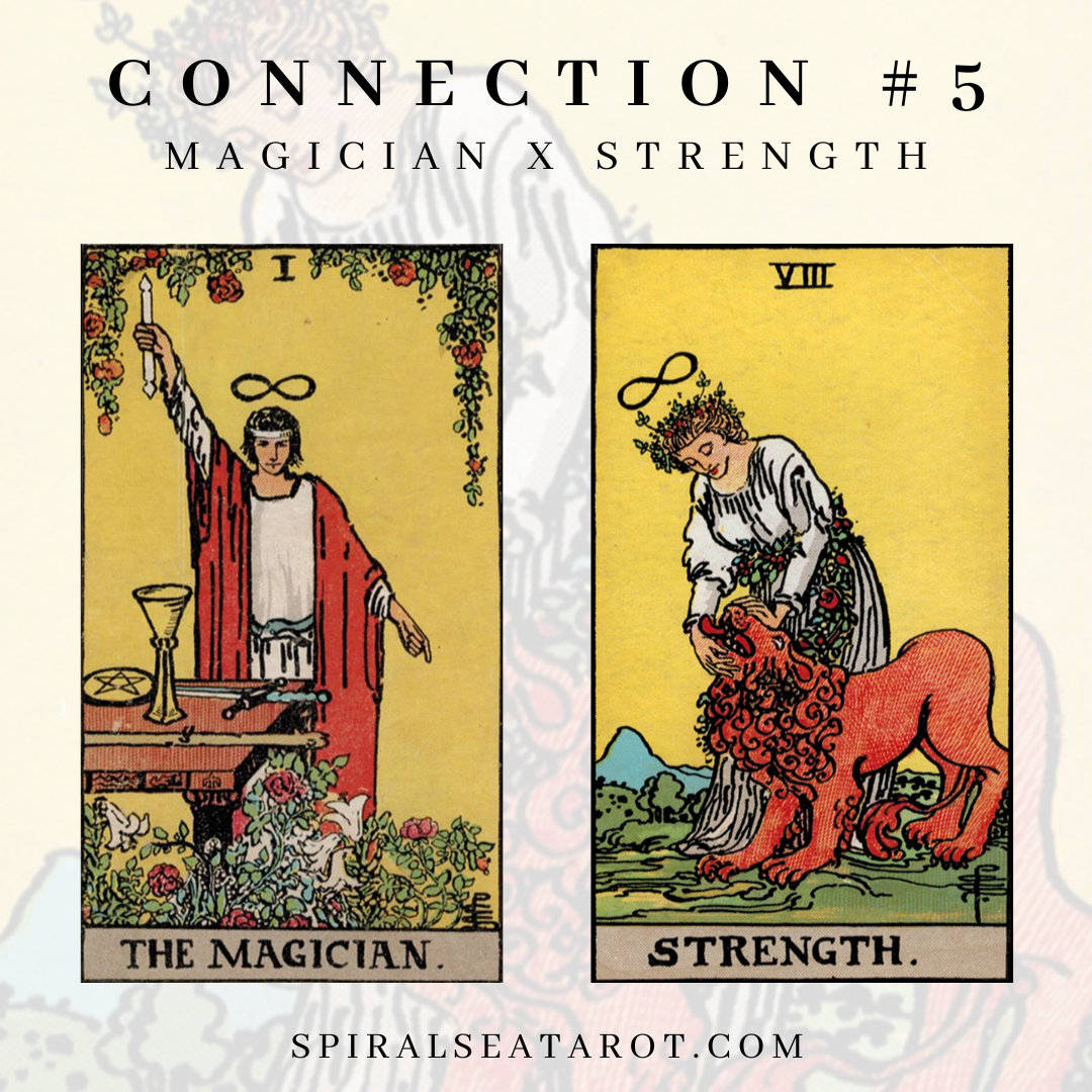 The Magician & Strength — Spiral Sea Tarot