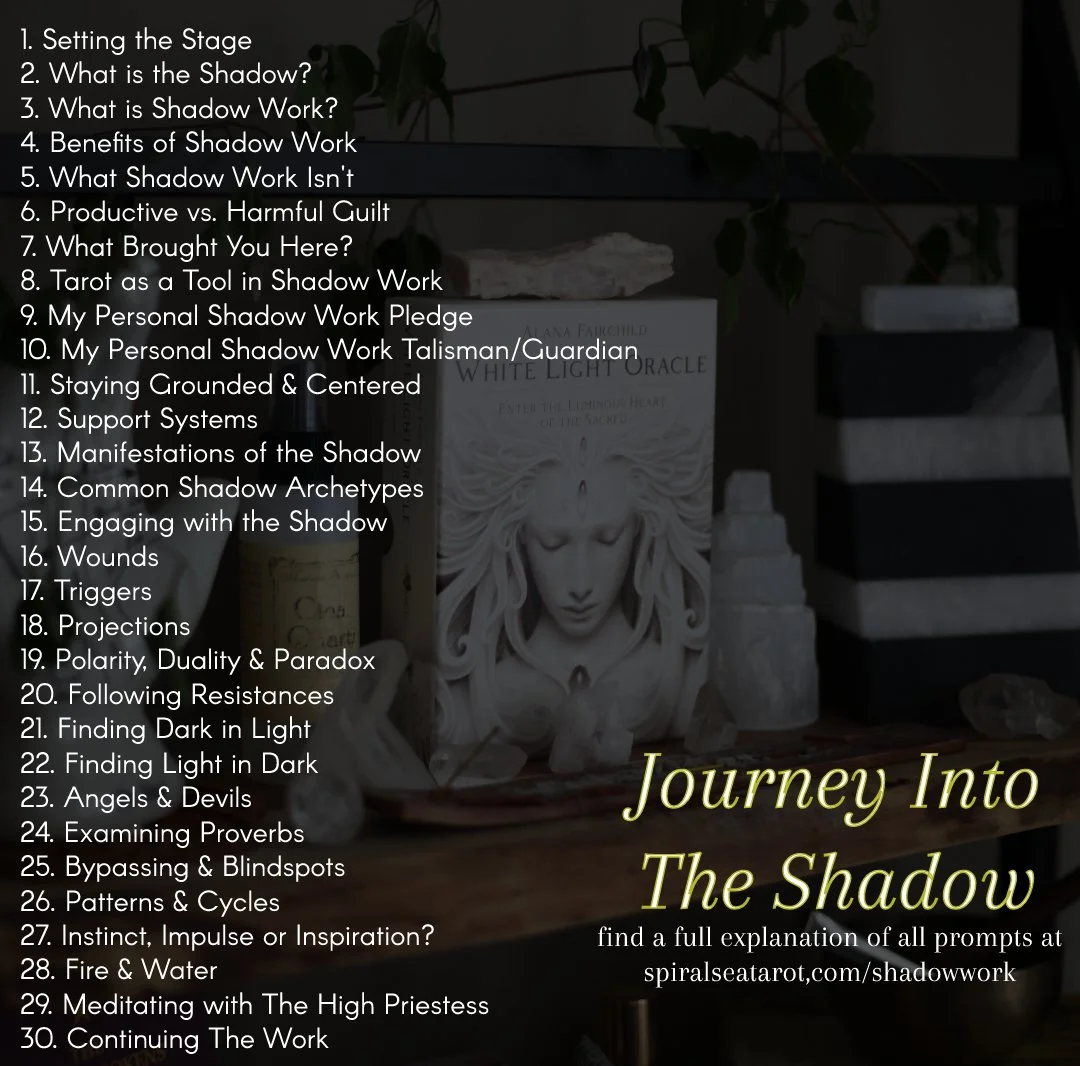 30-Day Shadow Work Journey — Spiral Sea Tarot