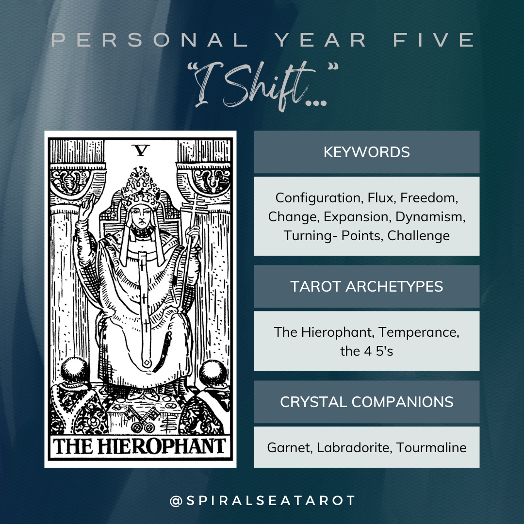 Personal Year 5 - Numerology — Spiral Sea Tarot