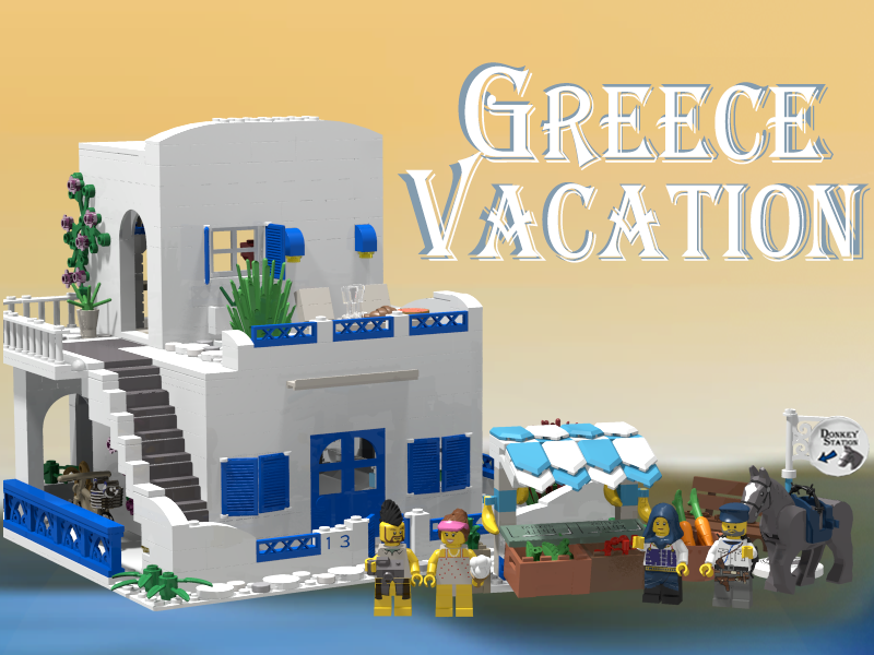 This iconic Greek island vacation house is designed for Lego