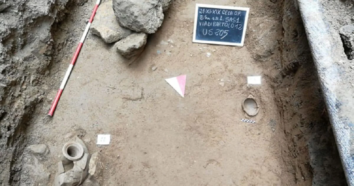 A 2700-year-old burial of a new-born infant has been unearthed ...