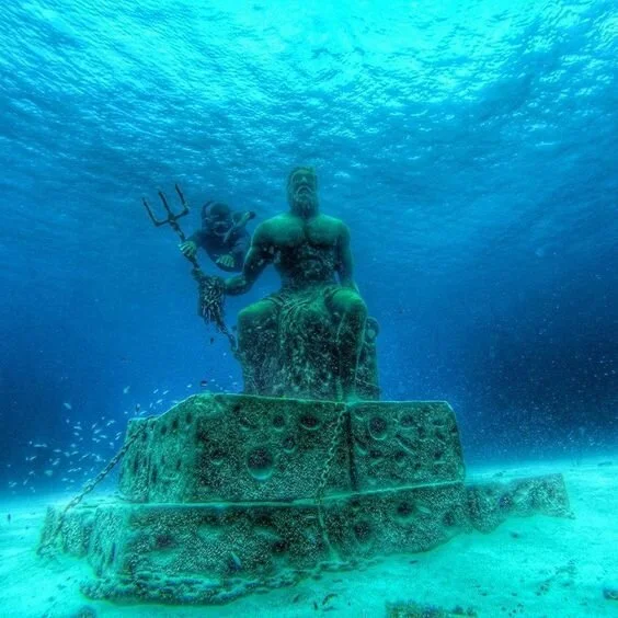 The Impressive Statue of Poseidon You Can Only See Underwater (VIDEO ...